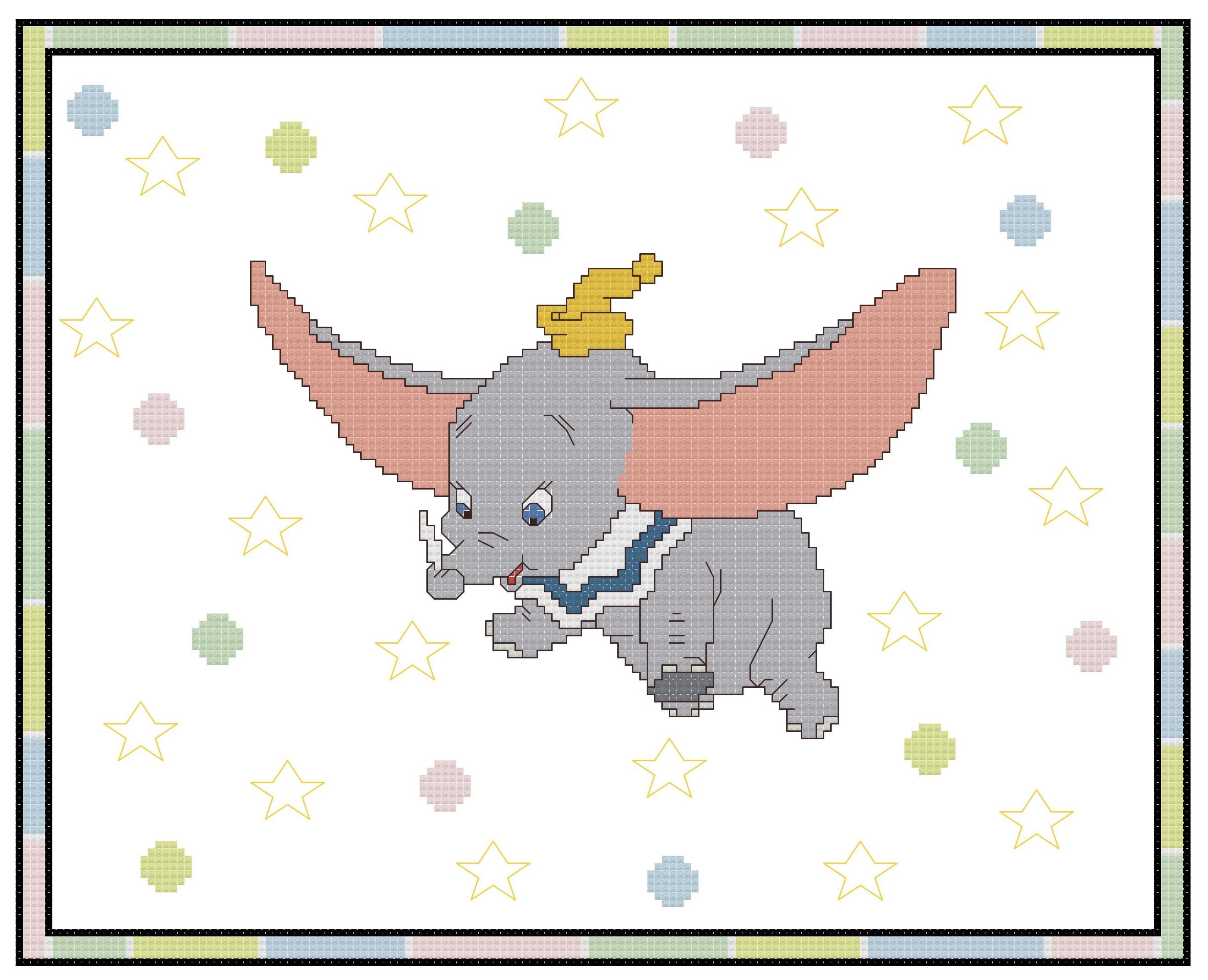 "dumbo" Cross Stitch Pdf Diagram - Etsy