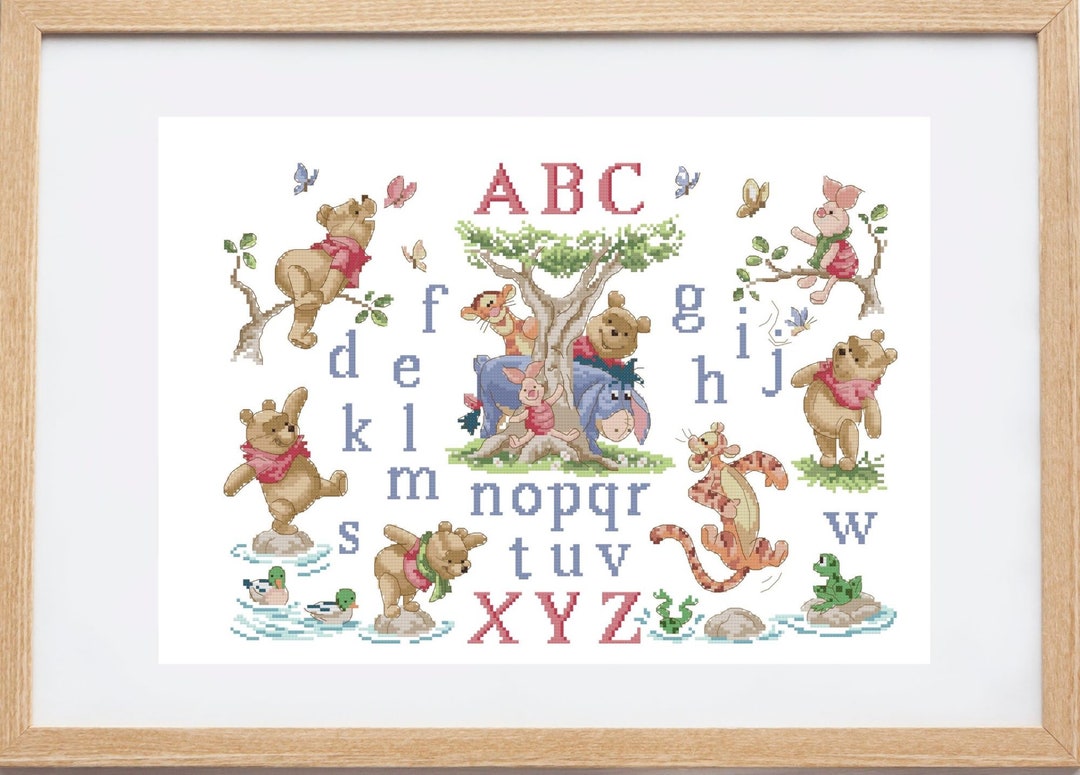 Winnie Abecedaire Cross Stitch Diagram Pdf - Etsy