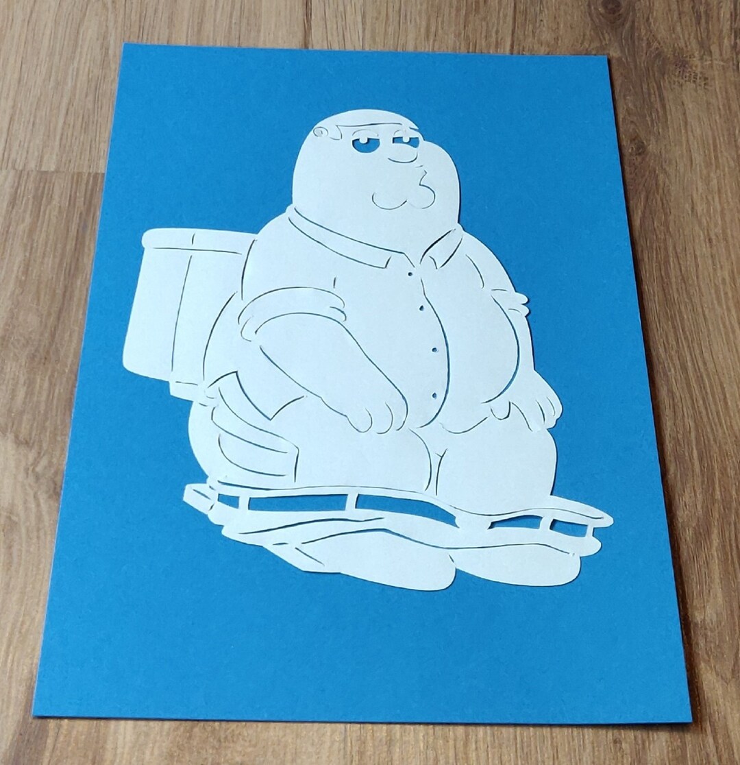 FAMILY GUY TOILET Papercutting Family Guy Papercut Family - Etsy