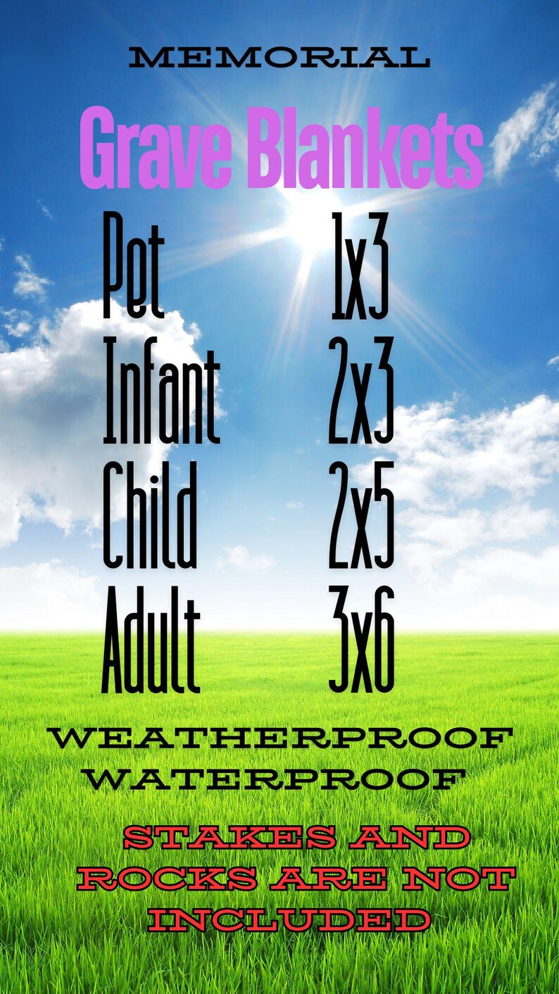 Custom Memorial Grave Blanket: Weatherproof - Etsy