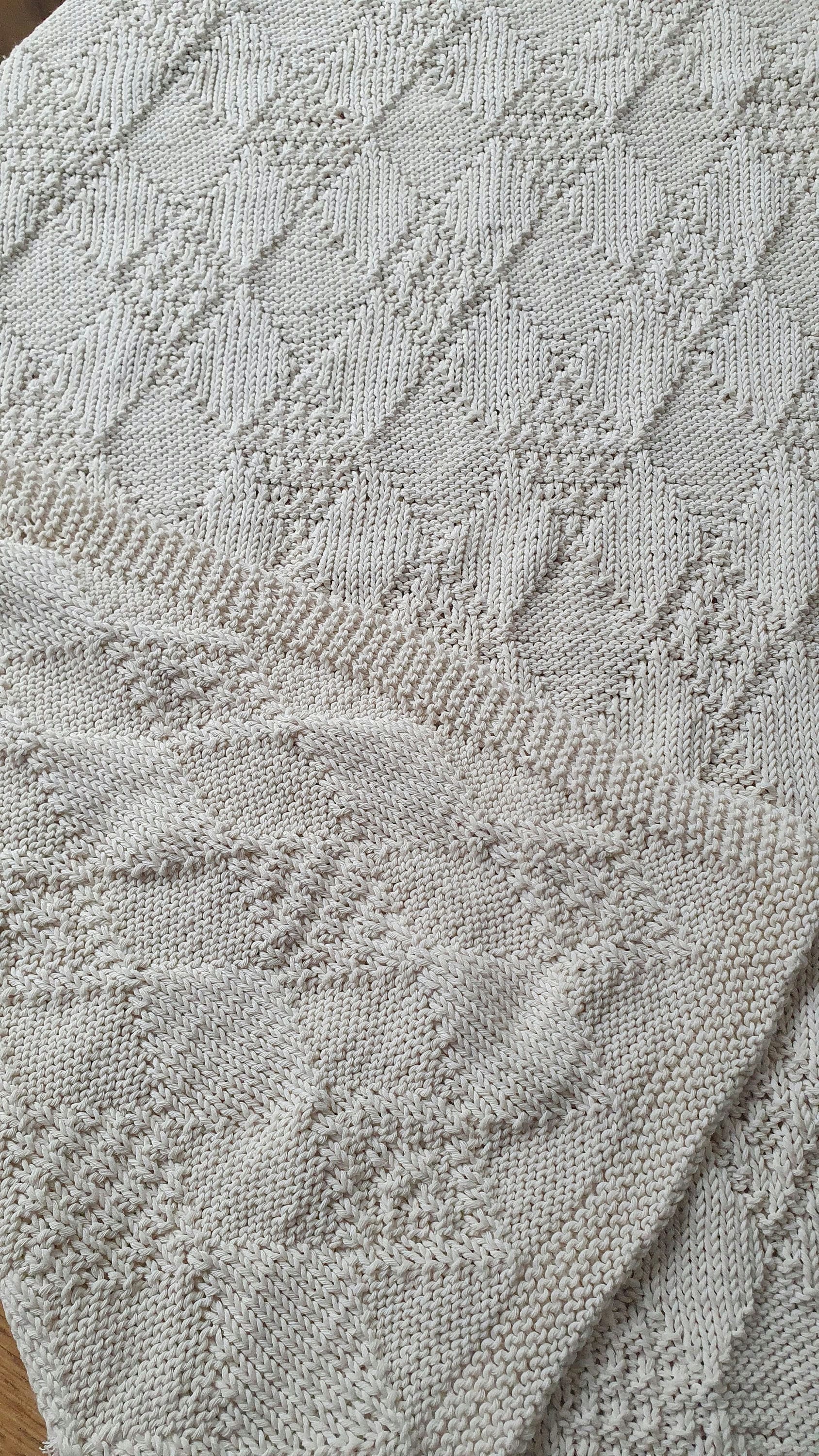 Baby Blanket Knitting Pattern - Textured Diamond Blanket - Instant ...