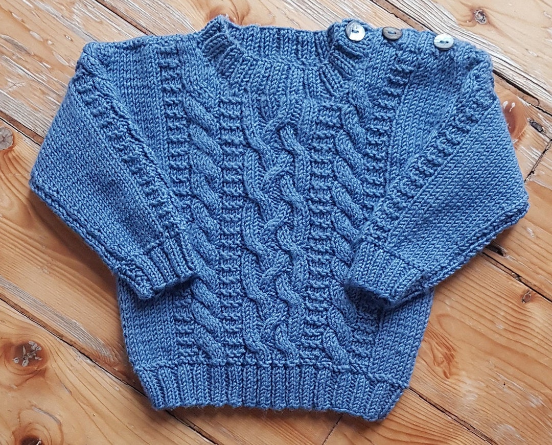 Baby Knitting Pattern - Cable Sweater / Jumper - Instant Download - Etsy