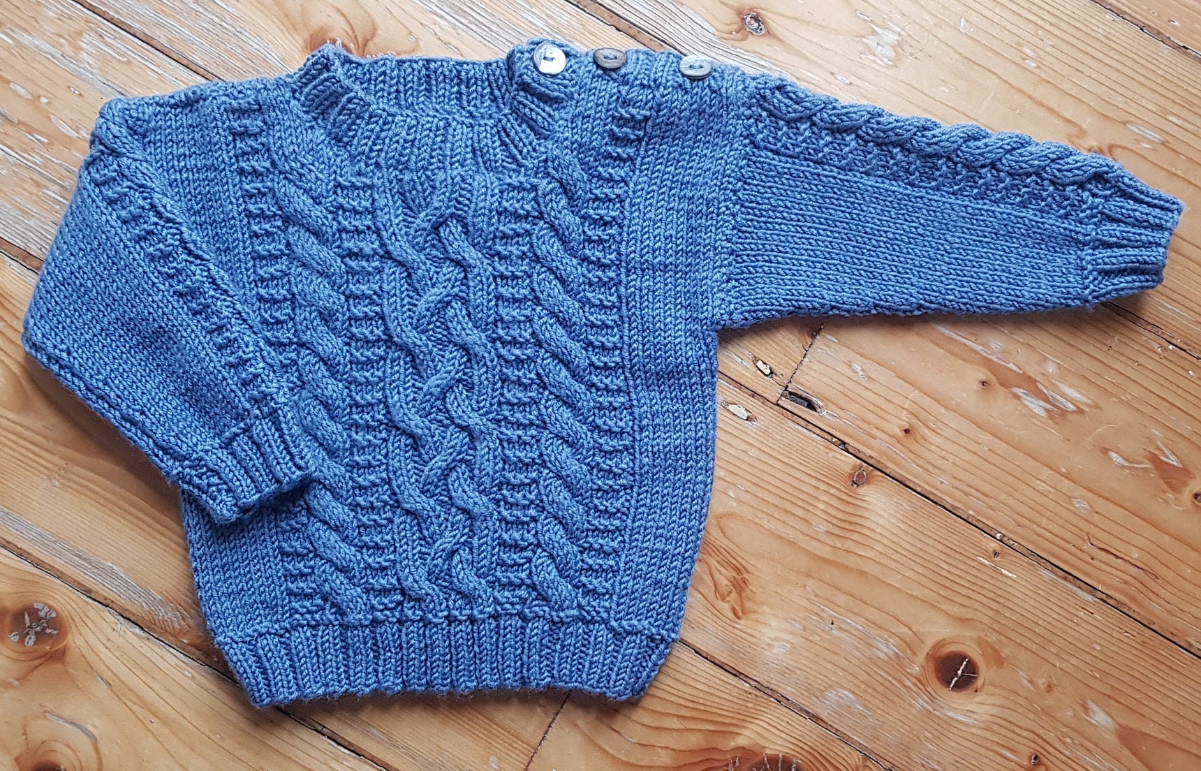 Baby Knitting Pattern - Cable Sweater / Jumper - Instant Download - Etsy