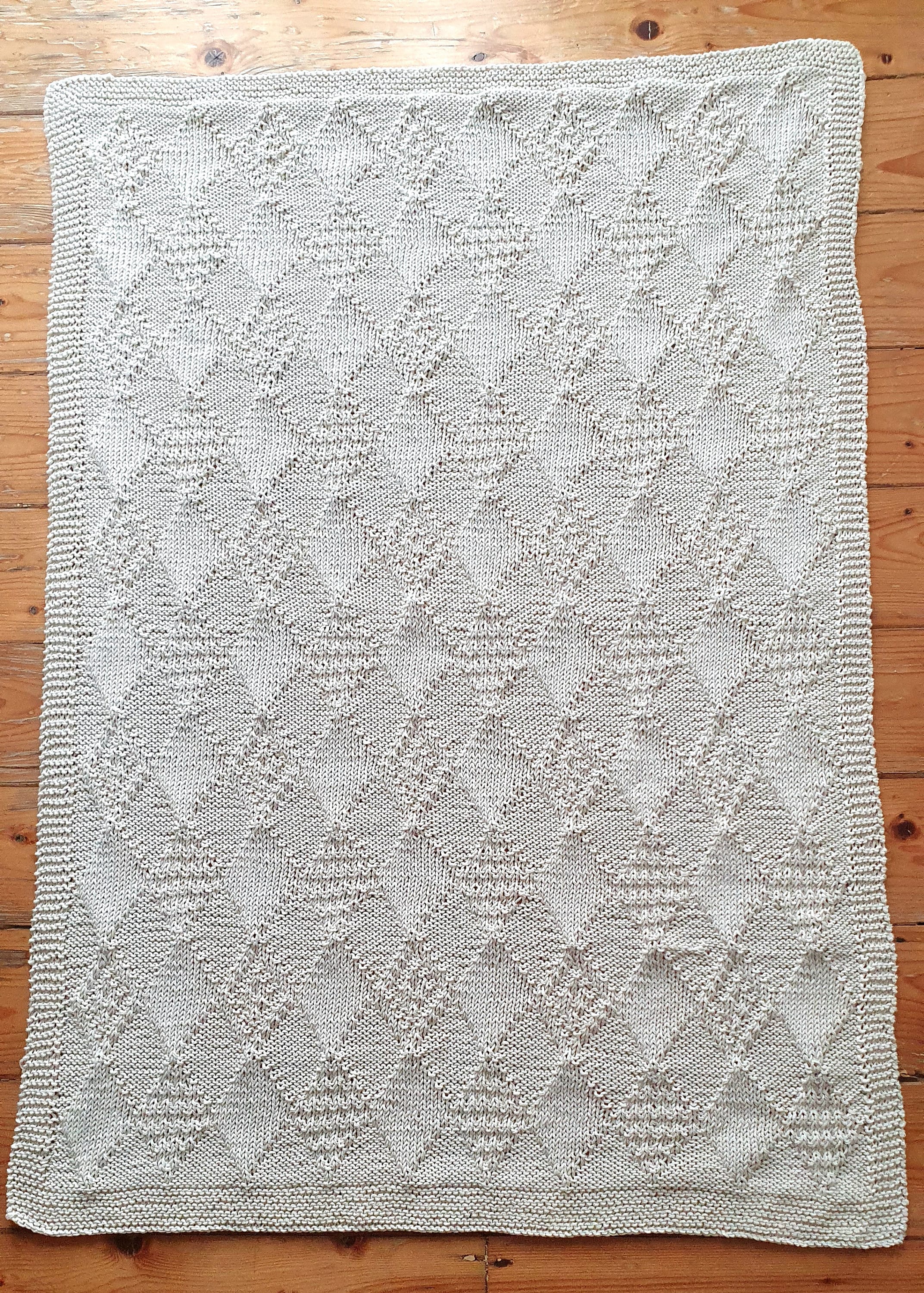 Baby Blanket Knitting Pattern - Textured Diamond Blanket - Instant ...