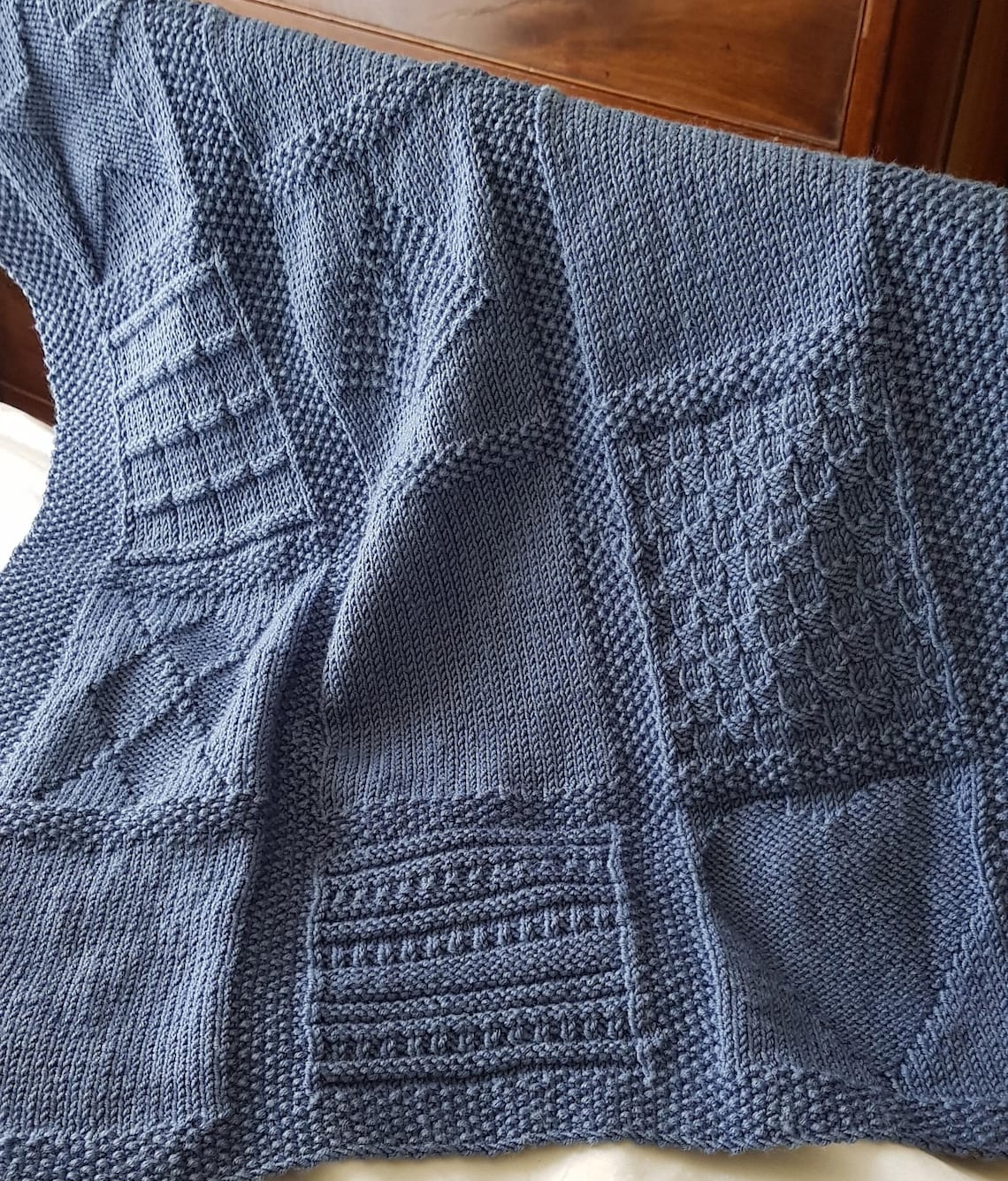 Baby Blanket Knitting Pattern Patchwork Sampler Design Instant Download ...