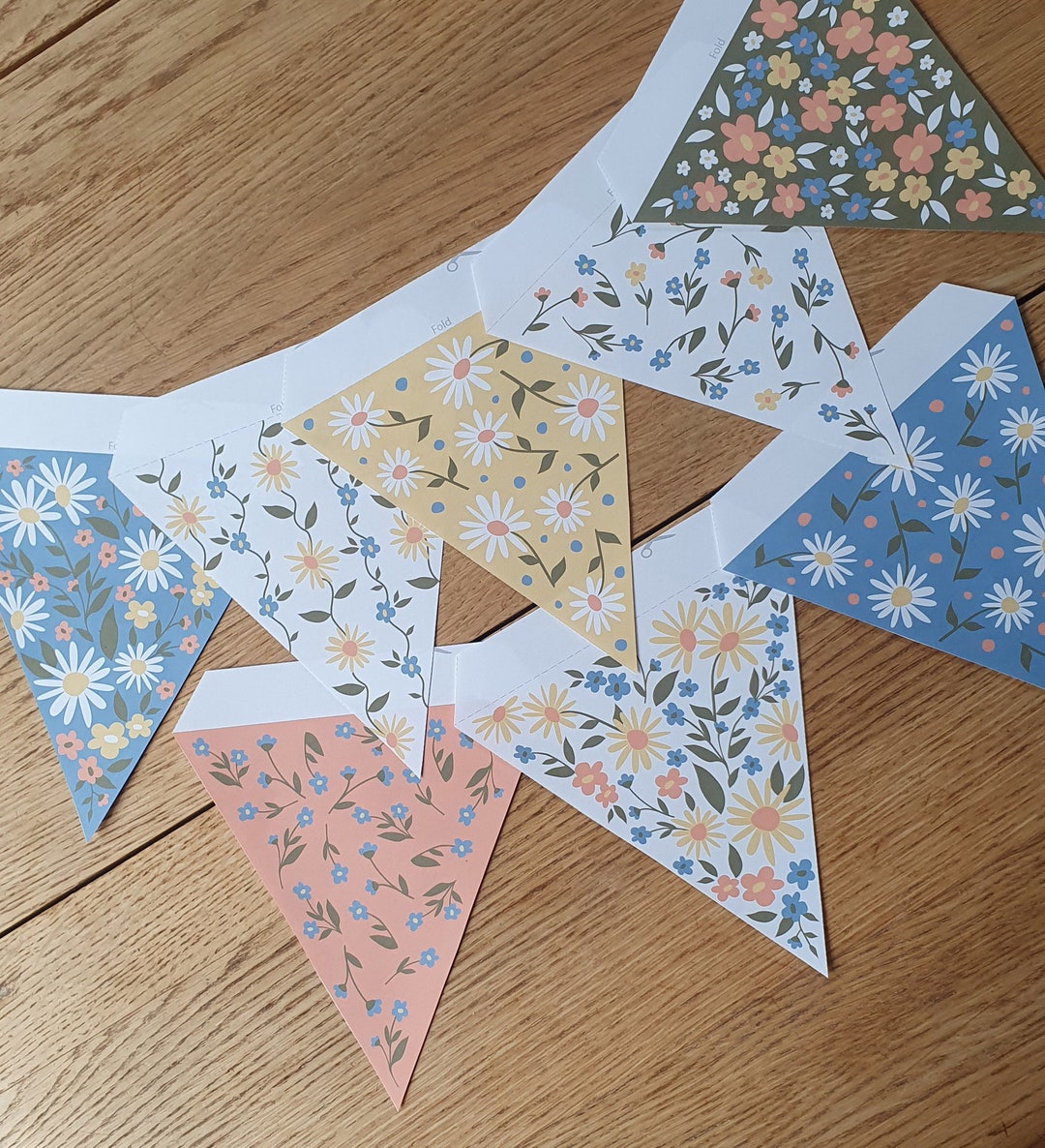 Floral Bunting Banner: Earthy Tone Party Decoration (digital Download ...