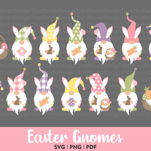 Easter Gnomes SVG. PNG. Cricut Cut Files Silhouette Files. - Etsy