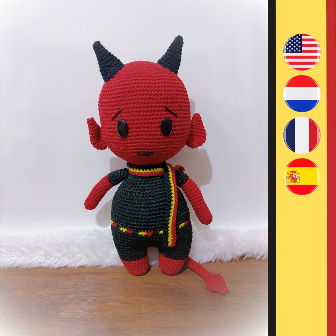 Devil Crochet Pattern - Easy Devil Doll Amigurumi Pattern - Belgian ...