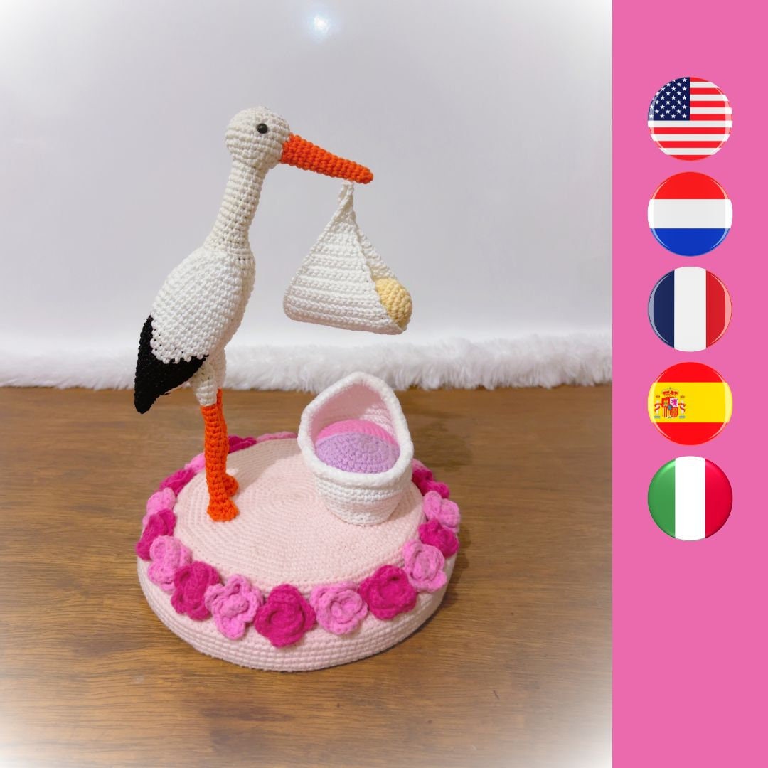 Precious Little One Crochet Pattern - Stork With Baby Crochet Pattern ...