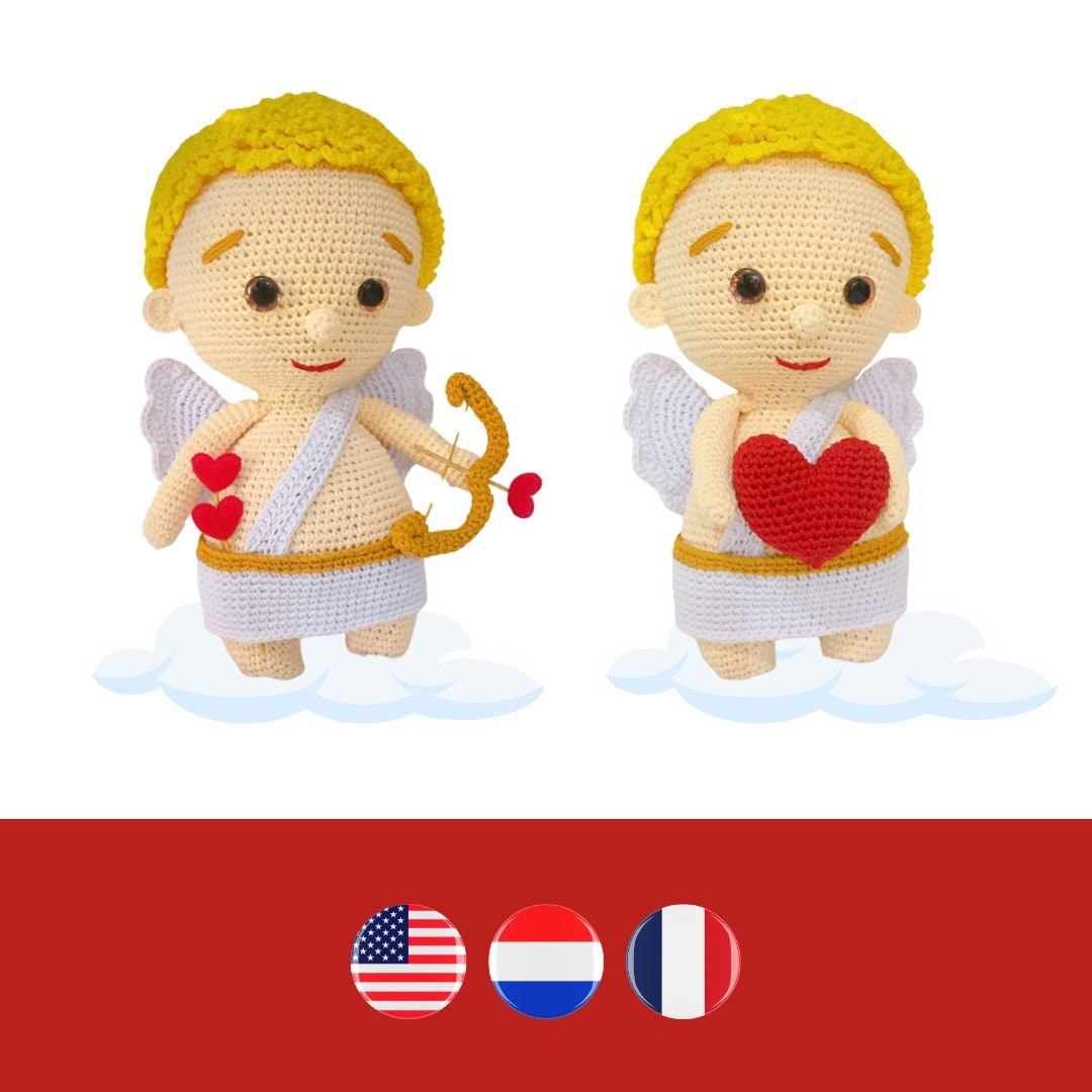 Cupid Crochet Pattern Cupido Haakpatroon Cupidon Modèle De Crochet - Etsy