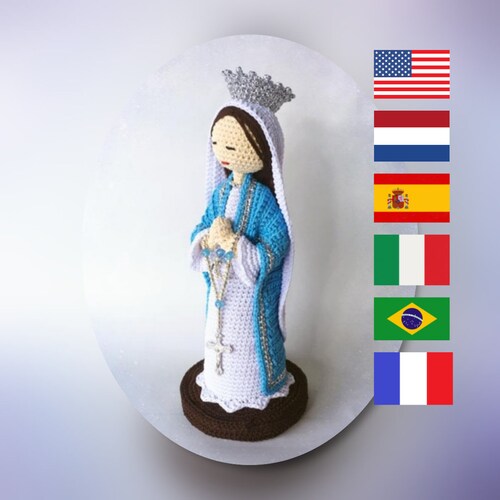 Virgin Mary Amigurumi Crochet Pattern PDF Virgin of Guadalupe - Etsy