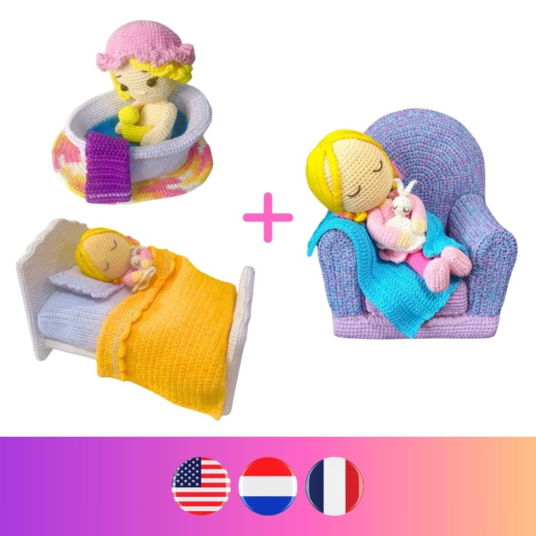 Lucy Doll Combo Crochet Pattern Lucy Pop Combo Haakpatroon Modèle De ...