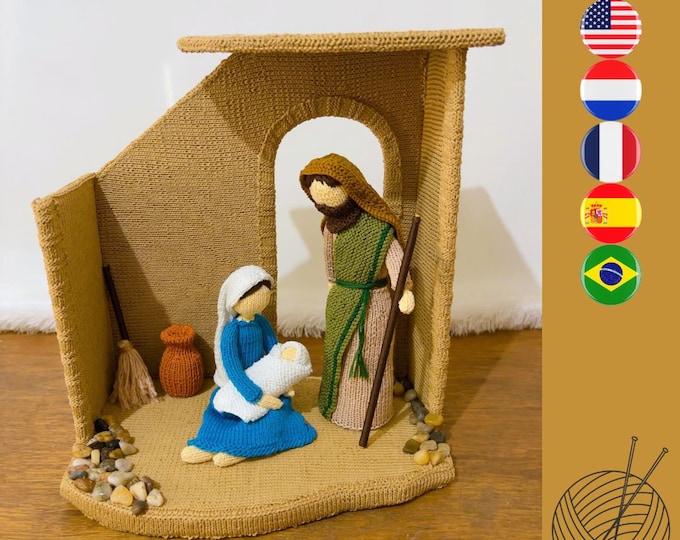 Hand Knitted Christmas Nativity Set - Etsy