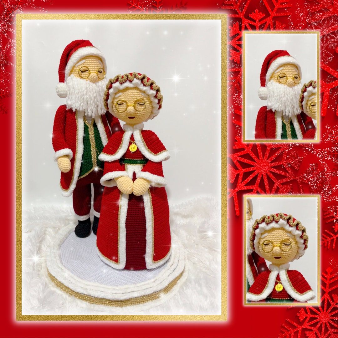 Santa & Lady Christmas Crochet Pattern Santa En Lady - Etsy