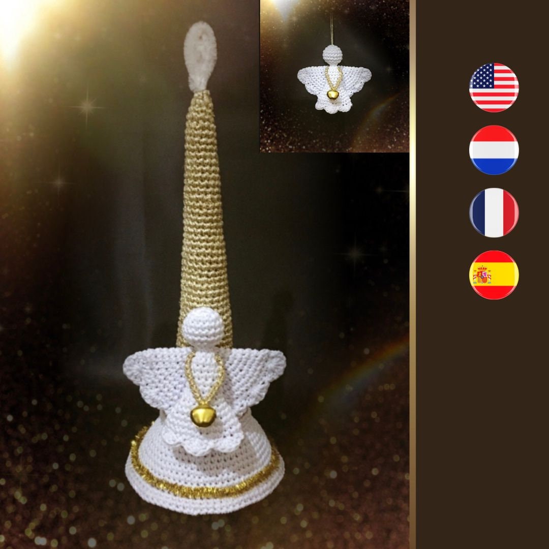 Angel Christmas Candle Crochet Pattern Engel Kerstkaars Haakpatroon ...