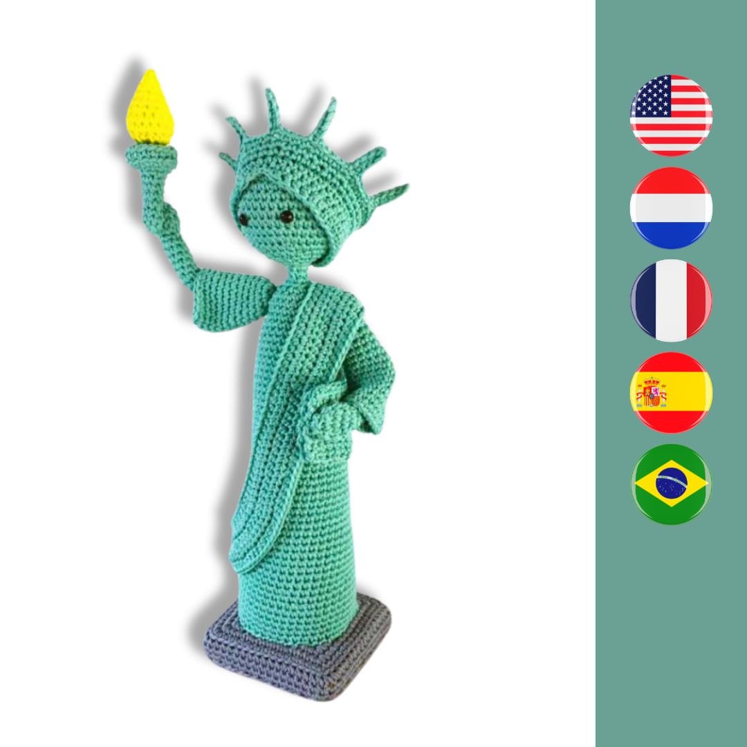 Statue Of Liberty crochet pattern Vrijheidsbeeld haakpatroon Estátua ...