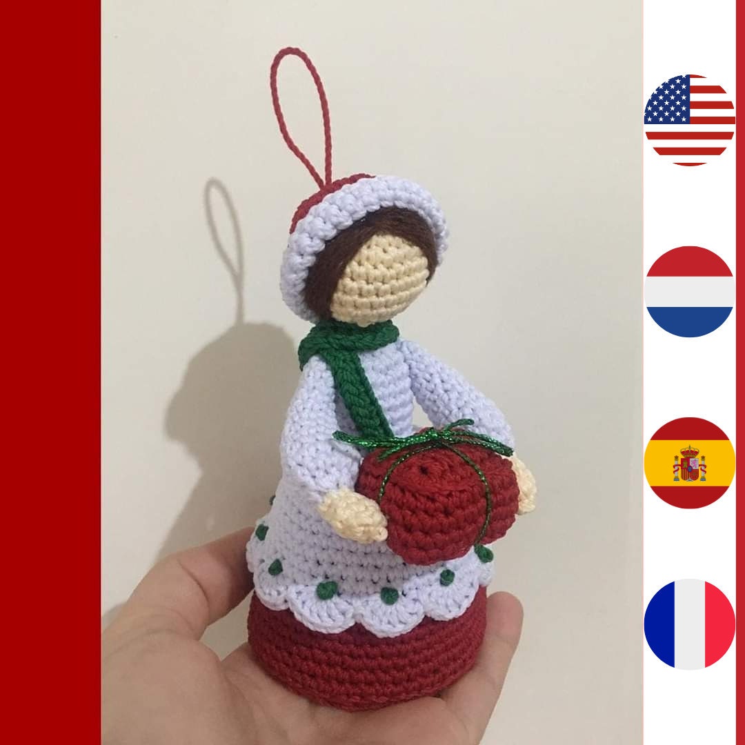 Christmas Lady Crochet Pattern Lady Doll Crochet Pattern Amigurumi Lady ...
