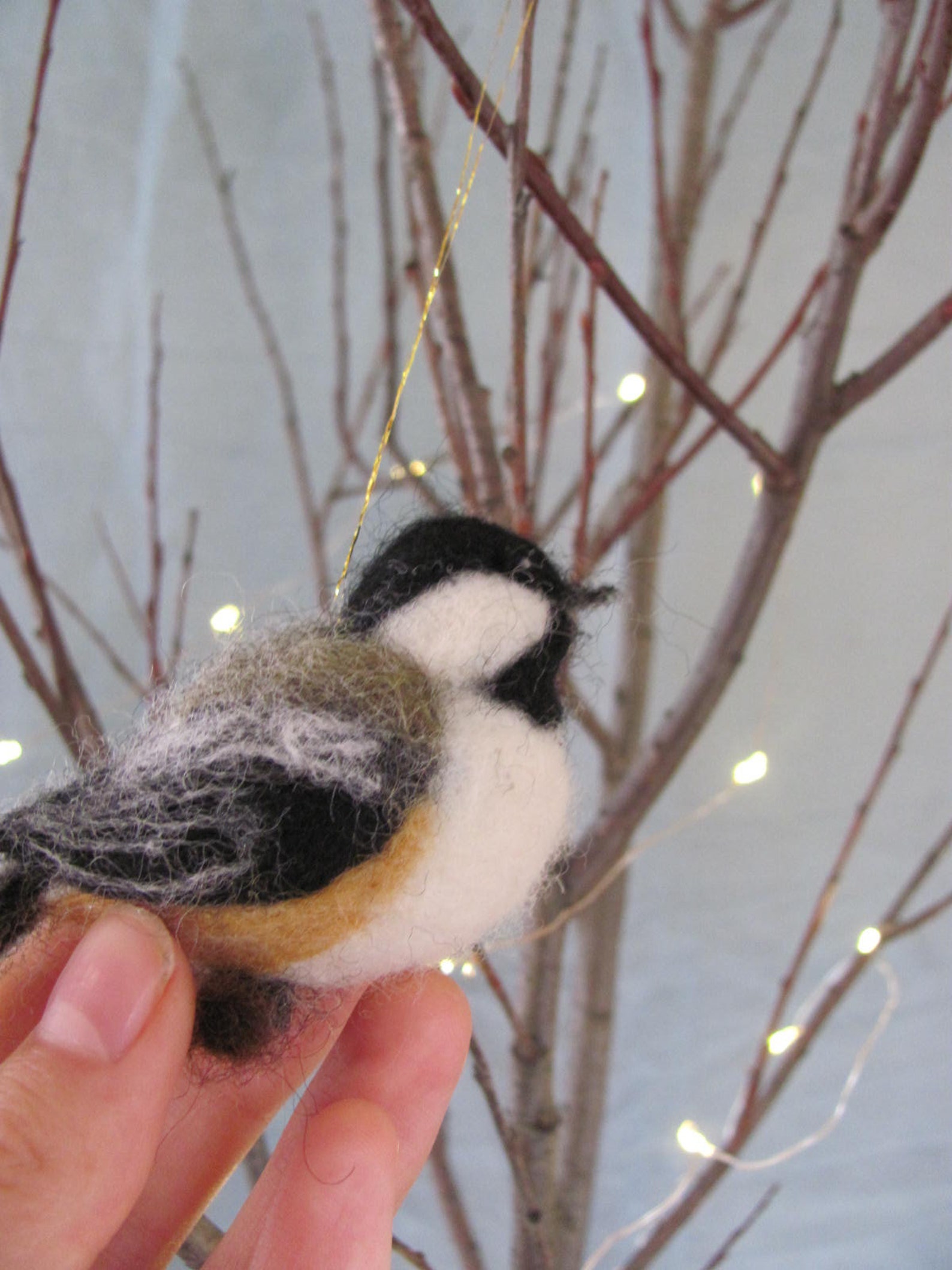Needle Felted Chickadee Ornament - Etsy Canada