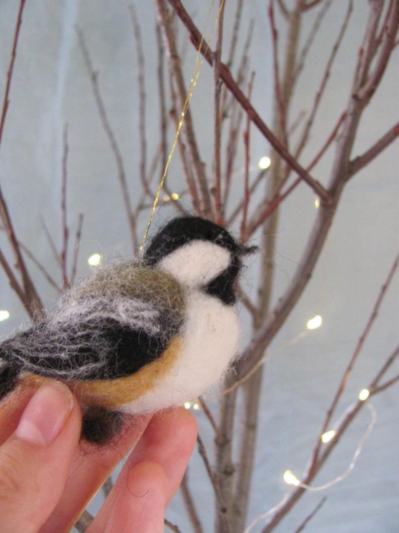 Needle Felted Chickadee Ornament - Etsy Canada