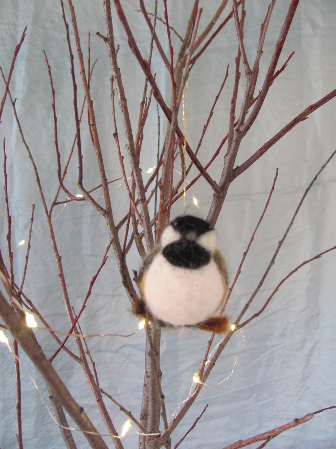 Needle Felted Chickadee Ornament - Etsy