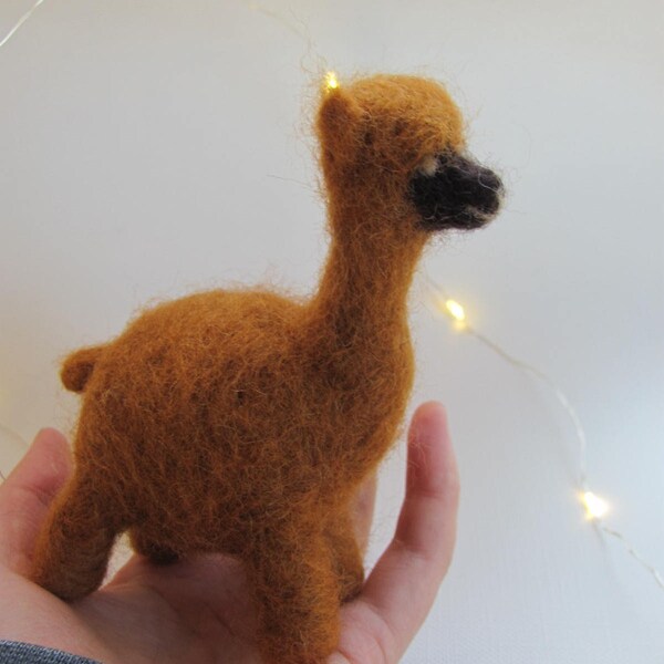 Needle Felted Alpaca - Etsy