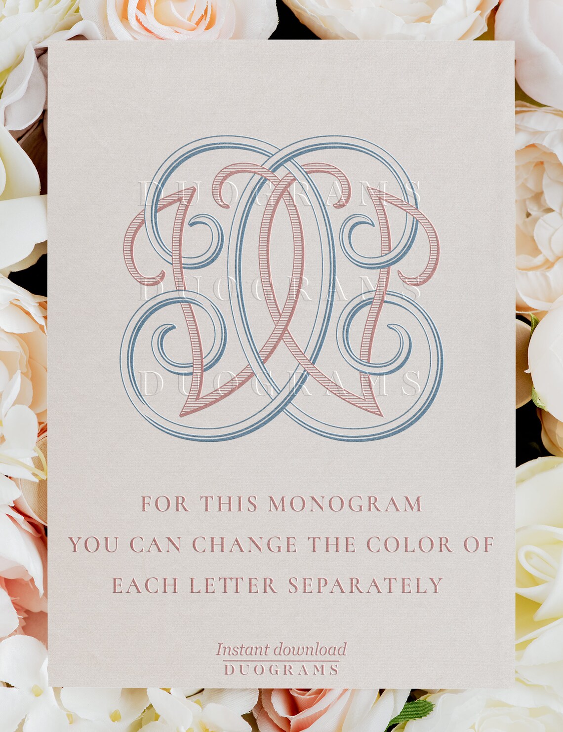 Vintage Wedding Monogram CV VC Monogram Wreath SVG - Etsy