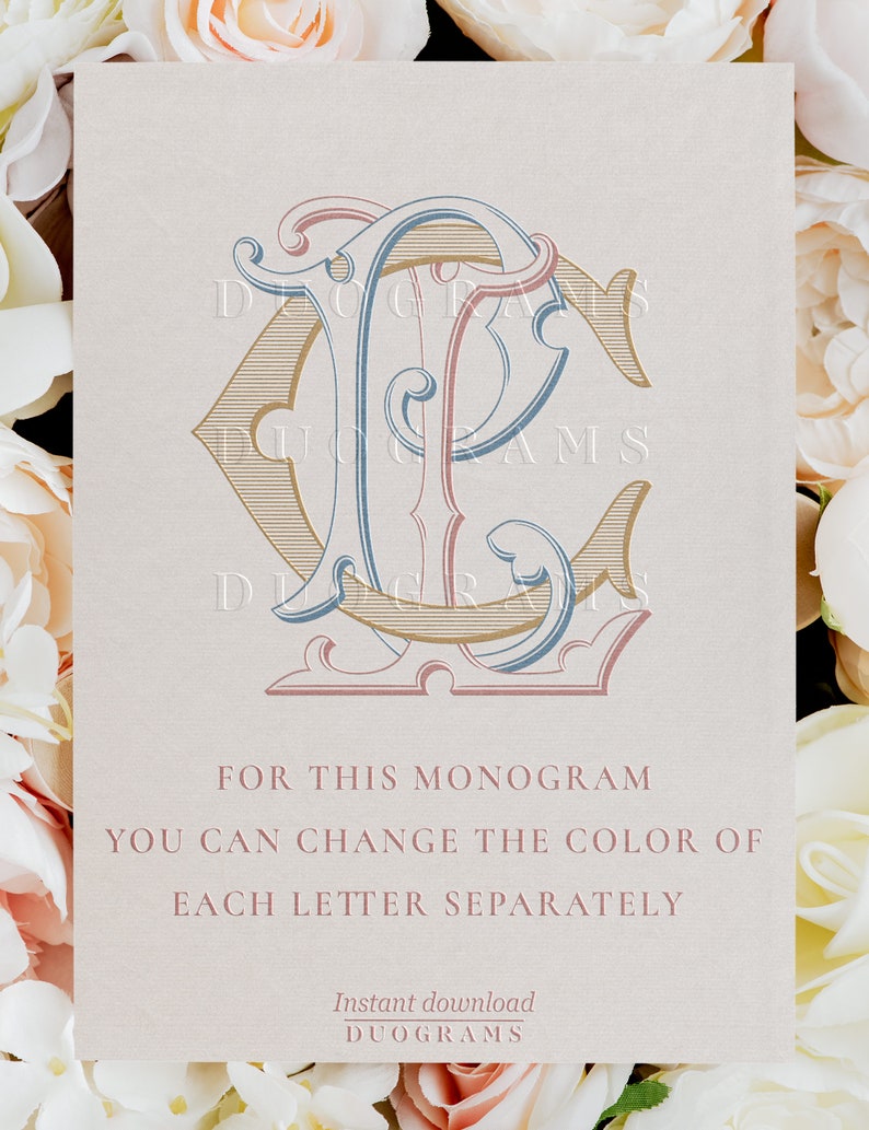 Custom 3 Letter Monogram Logo Design CLP LPC PLC Etc... - Etsy