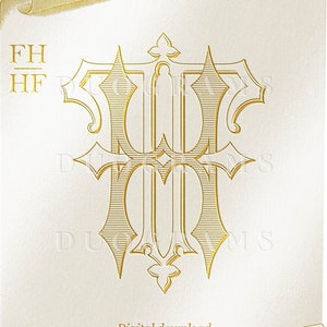 FH HF Wedding Monogram Logo Designs SVG Digital Download F H + 2 Free ...