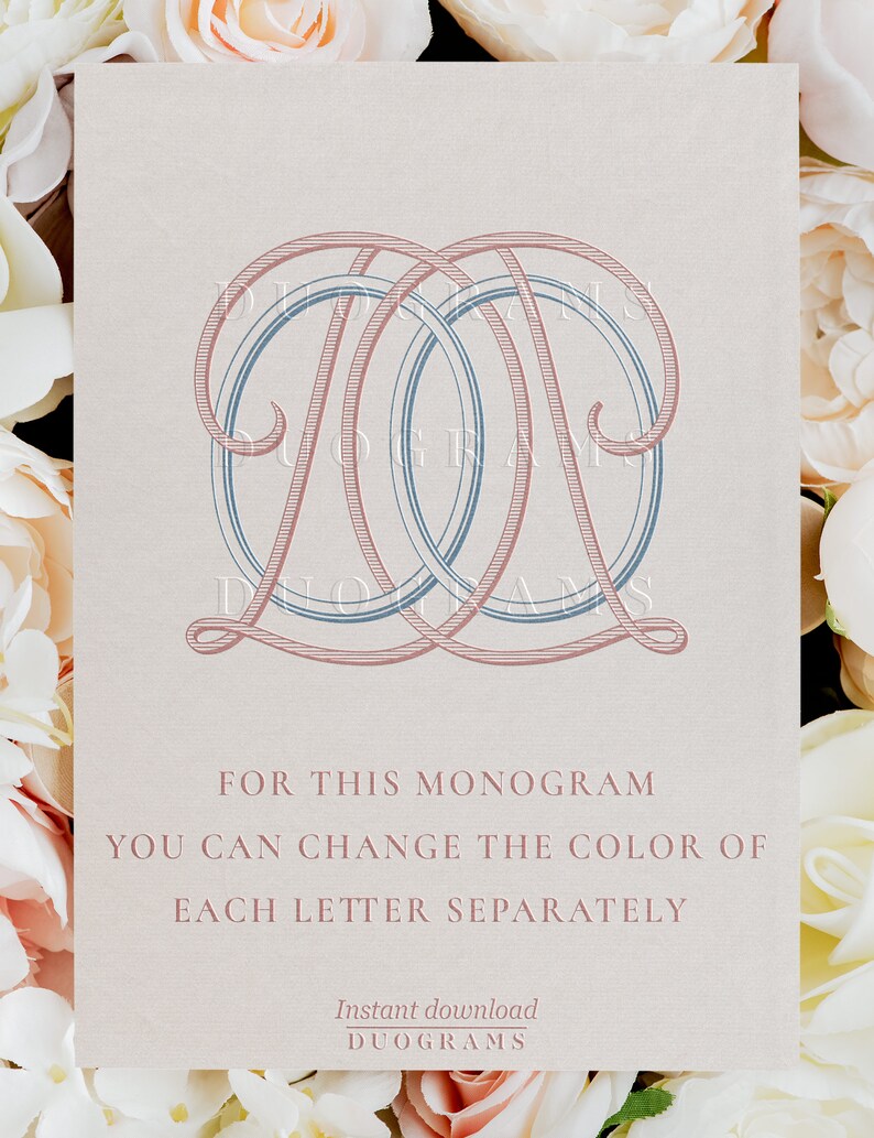 Wedding Monogram Logo DO OD Monogram Wreath SVG - Etsy