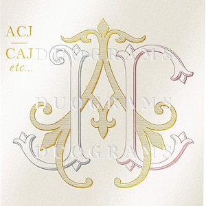 3 Letter Monogram Logo JCA or ACJ or CAJ Interlocking Monogram Design A ...