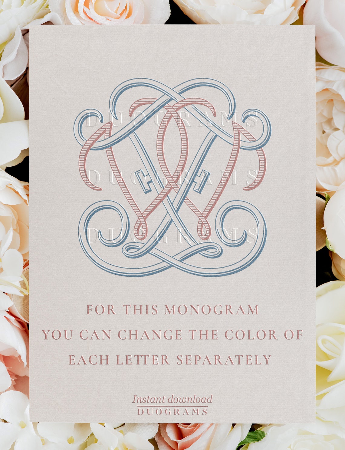 Vintage Wedding Monogram EV VE Monogram Wreath SVG - Etsy