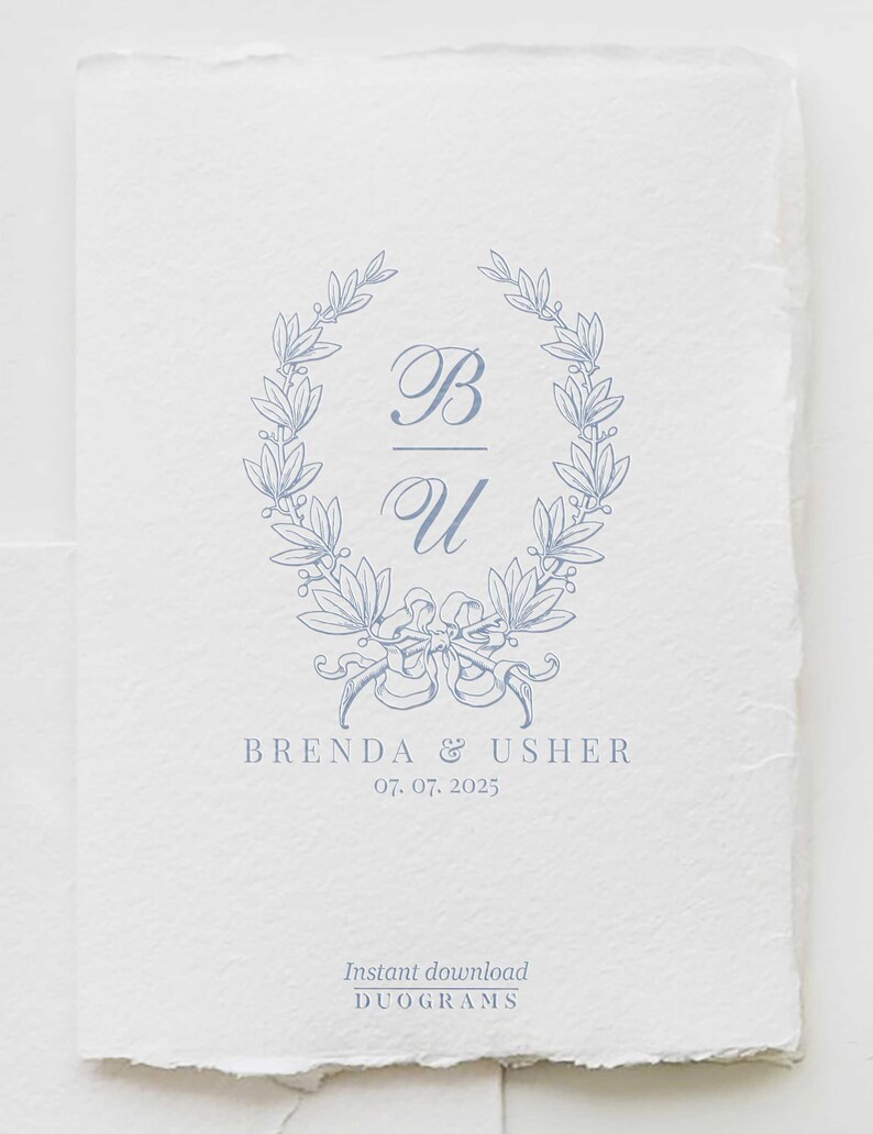 Wedding Crest Logo Design | Wedding Template | Wedding Logo | Wedding ...