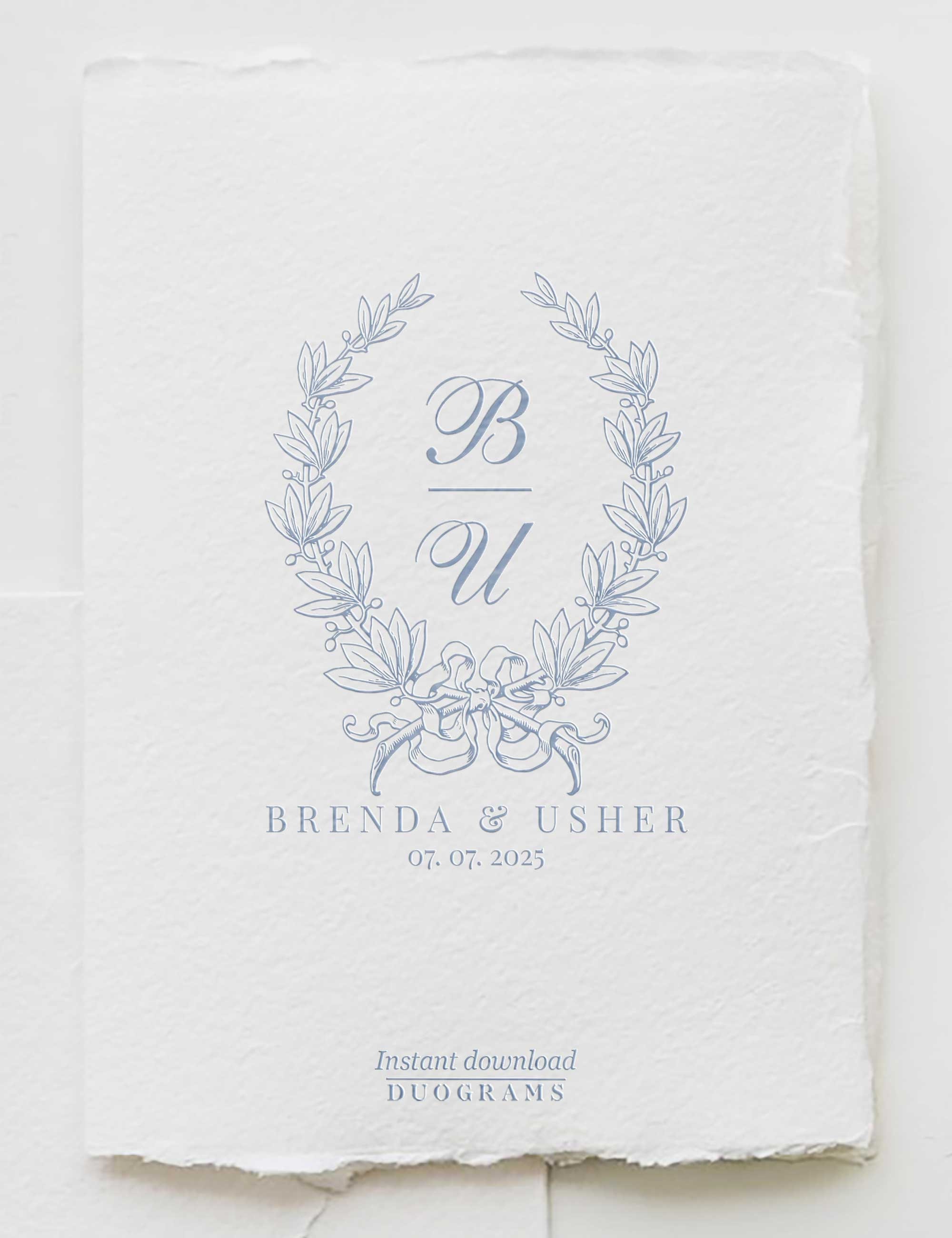 Wedding Crest Logo Design | Wedding Template | Wedding Logo | Wedding ...