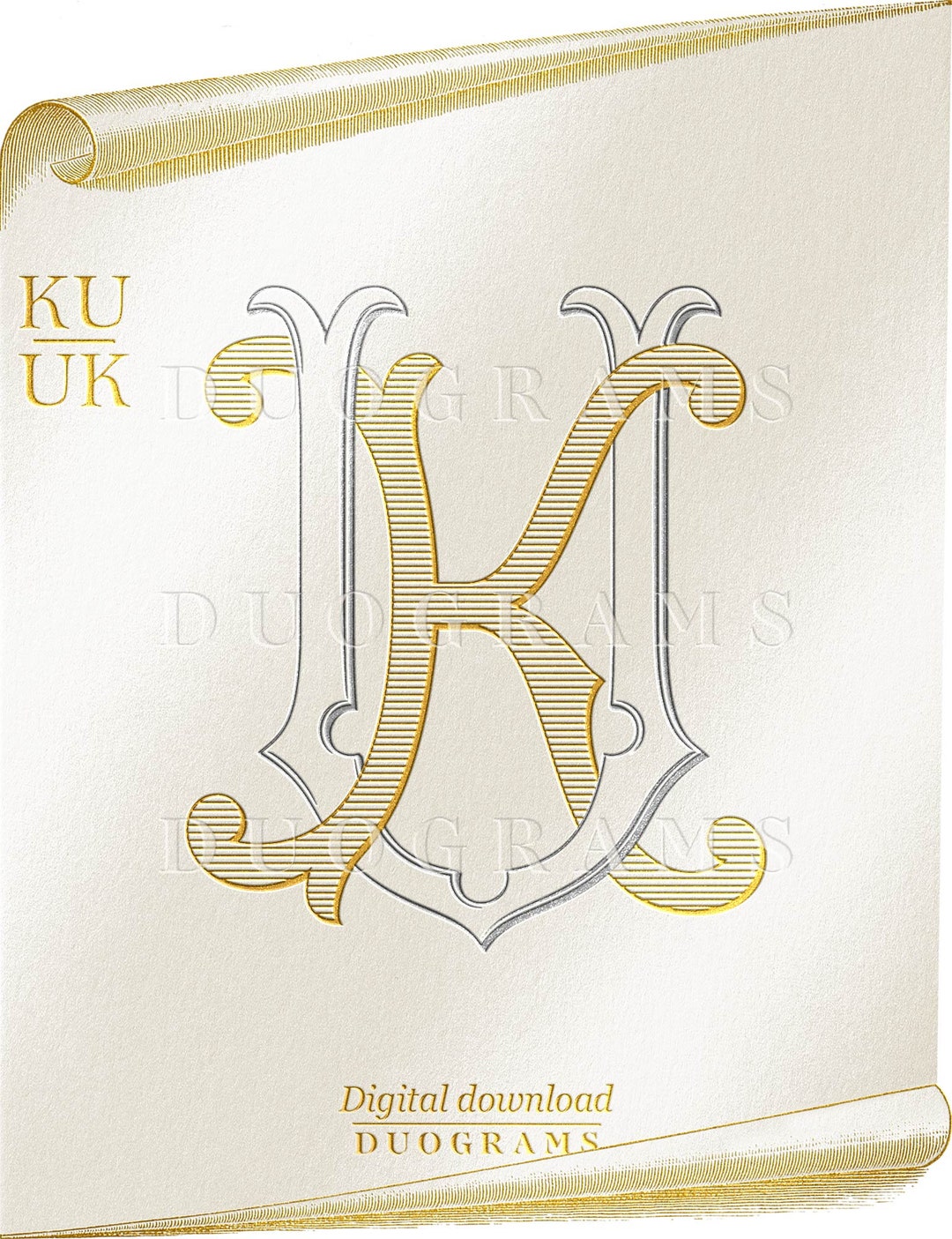 KU UK Wedding Monogram Logo Designs K U Digital Download SVG 2 Free ...