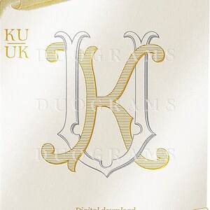 KU UK Wedding Monogram Logo Designs K U Digital Download SVG + 2 Free ...