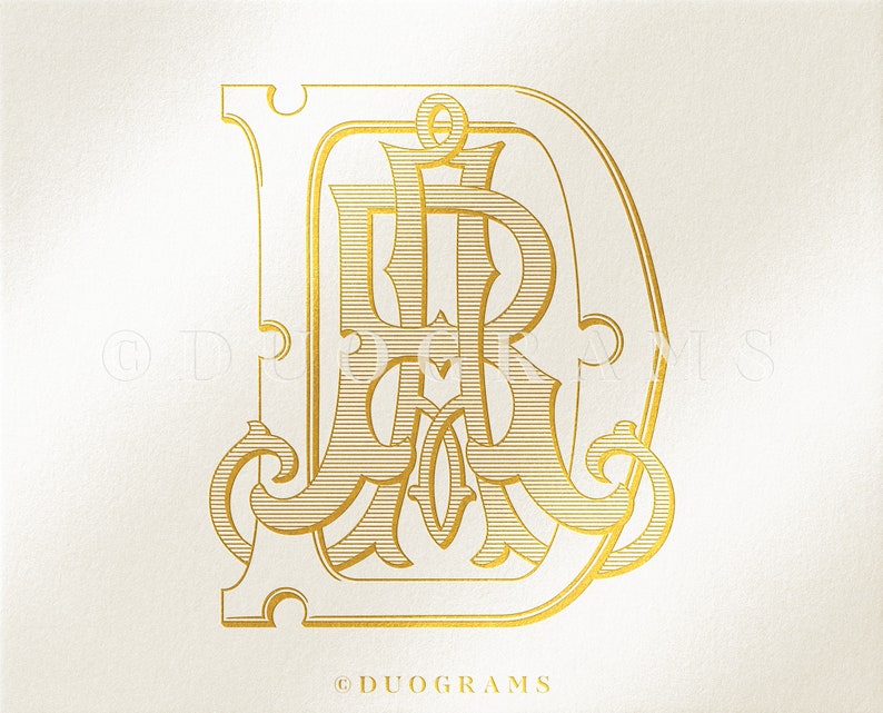 3 Letter Monogram ADR Wedding Monogram DAR RAD | Etsy