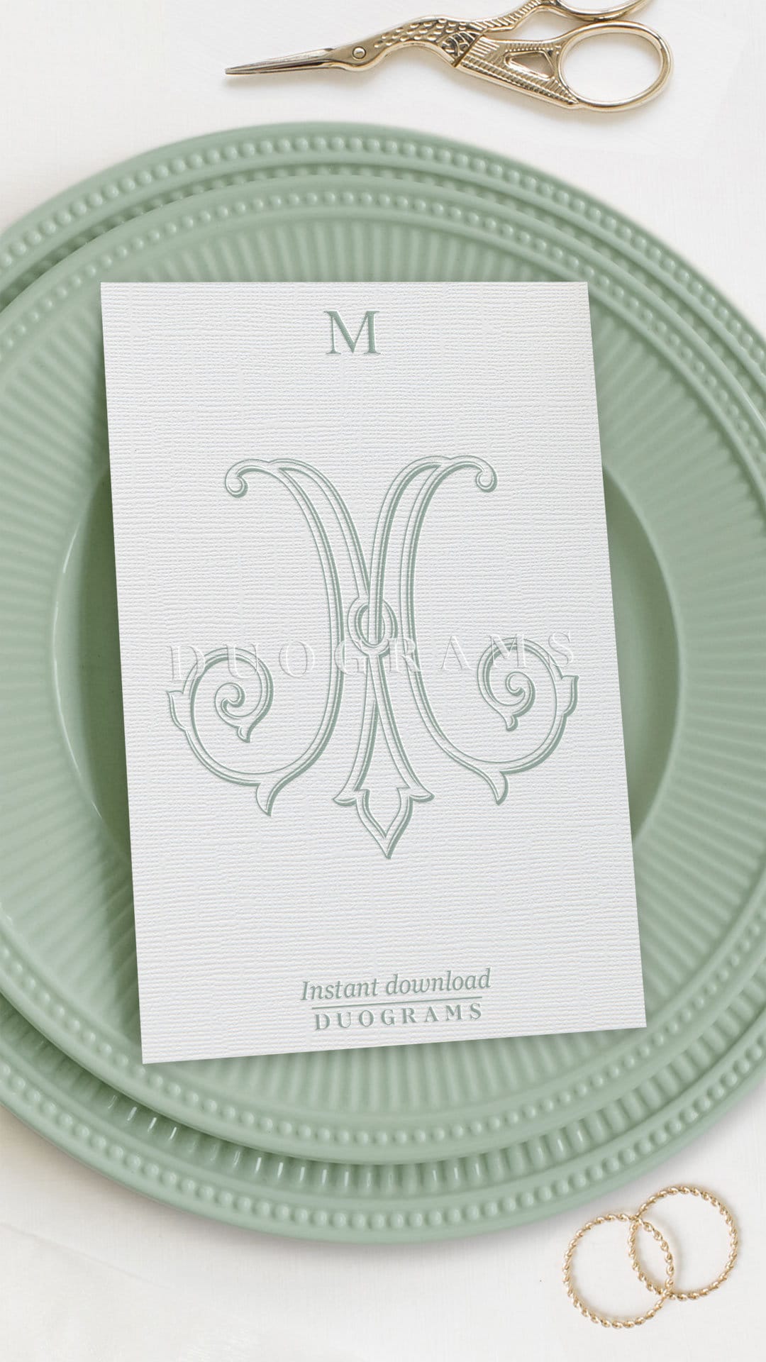 Single Letter Monogram M Floral Wedding Monogram Logo Design SVG, PNG ...