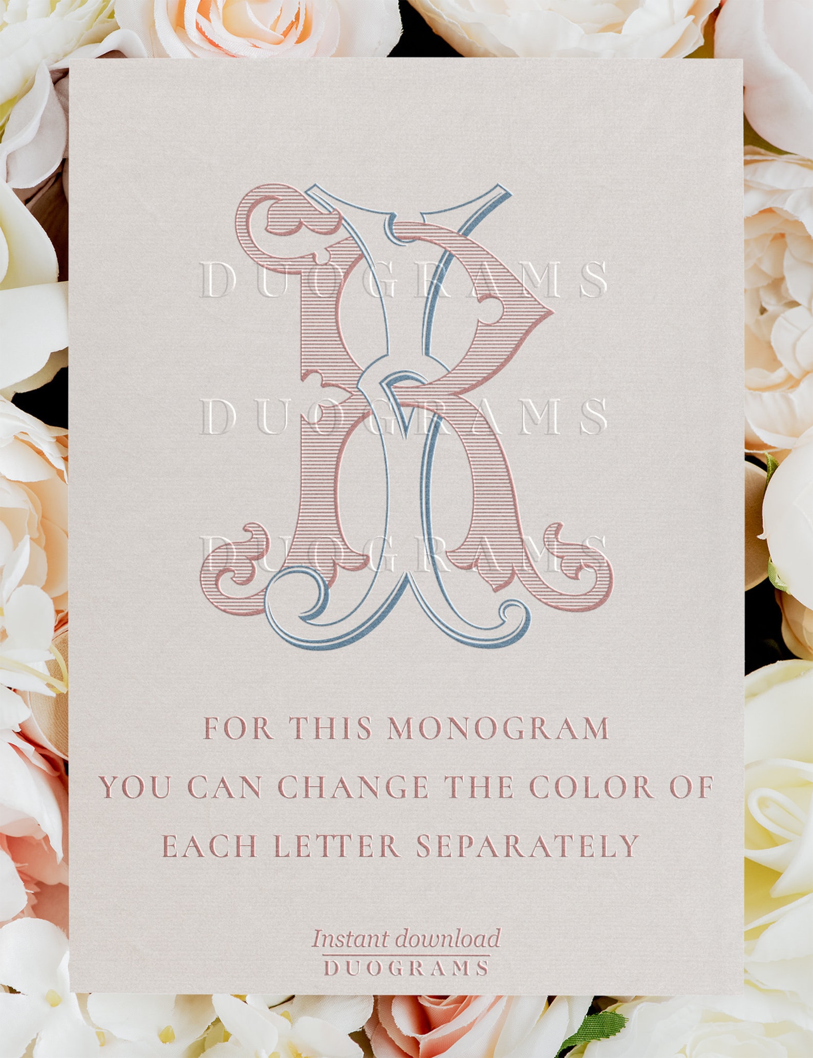 JR RJ Wedding Monogram Logo Design J R R J Two Letter Monogram Initials ...