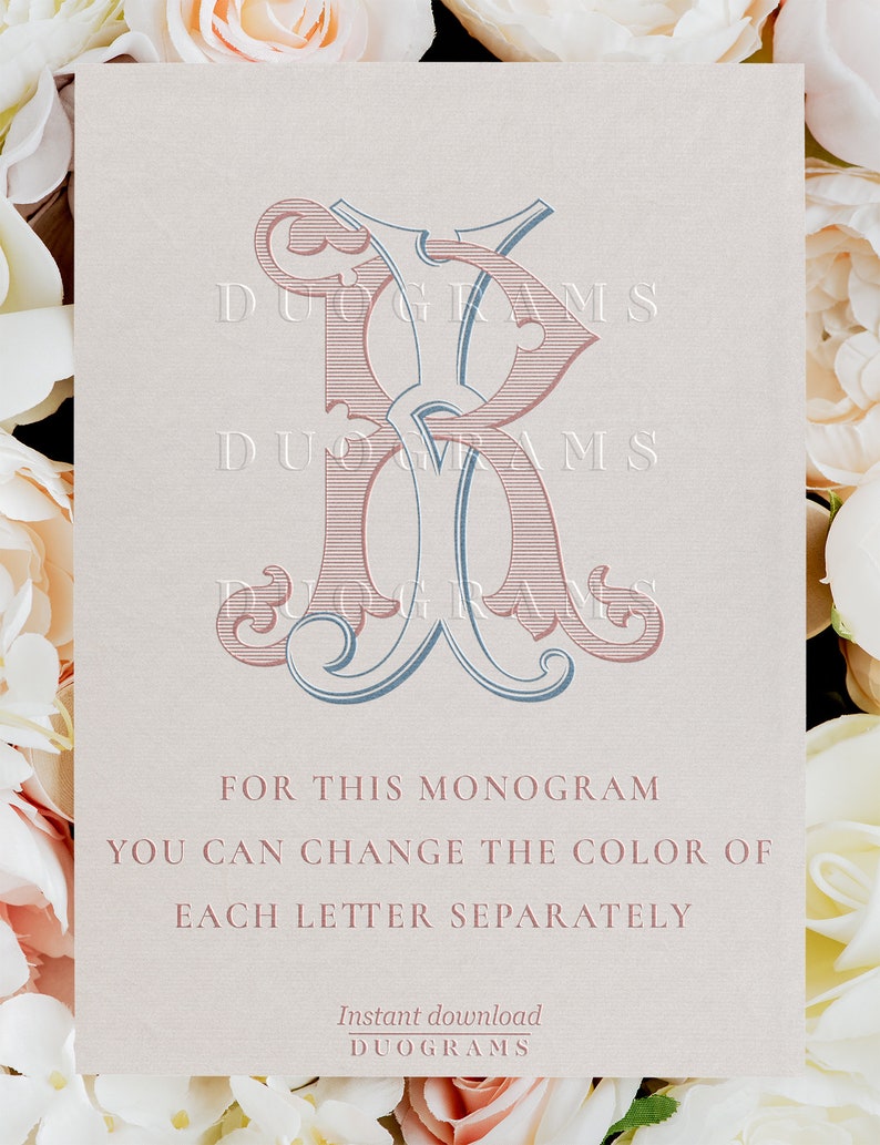JR RJ Wedding Monogram Logo Design J R R J Two Letter Monogram Initials ...