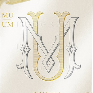 Wedding Monogram Logo Design MU UM Monogram Wreath SVG Digital Download ...