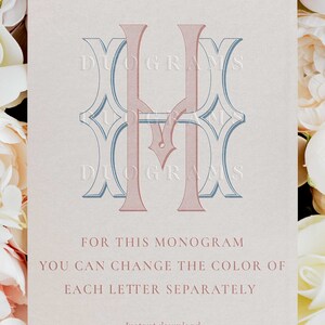 Double H Wedding Monogram Logo Design HH Initials+ 2 Free Monogram ...