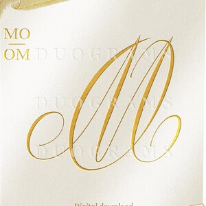 OM MO Wedding Monogram Logo O M Vintage Monogram (Download Now) - Etsy
