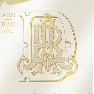 3 Letter Monogram ADR Wedding Monogram DAR RAD - Etsy