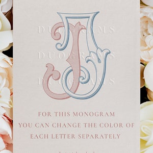 Double J Vintage Wedding Monogram Logo JJ Digital Download - Etsy