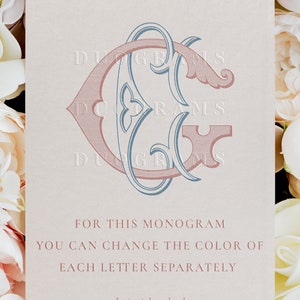 CG GC Wedding Monogram Logo Vintage Duogram C G Intertwined Monogram G ...