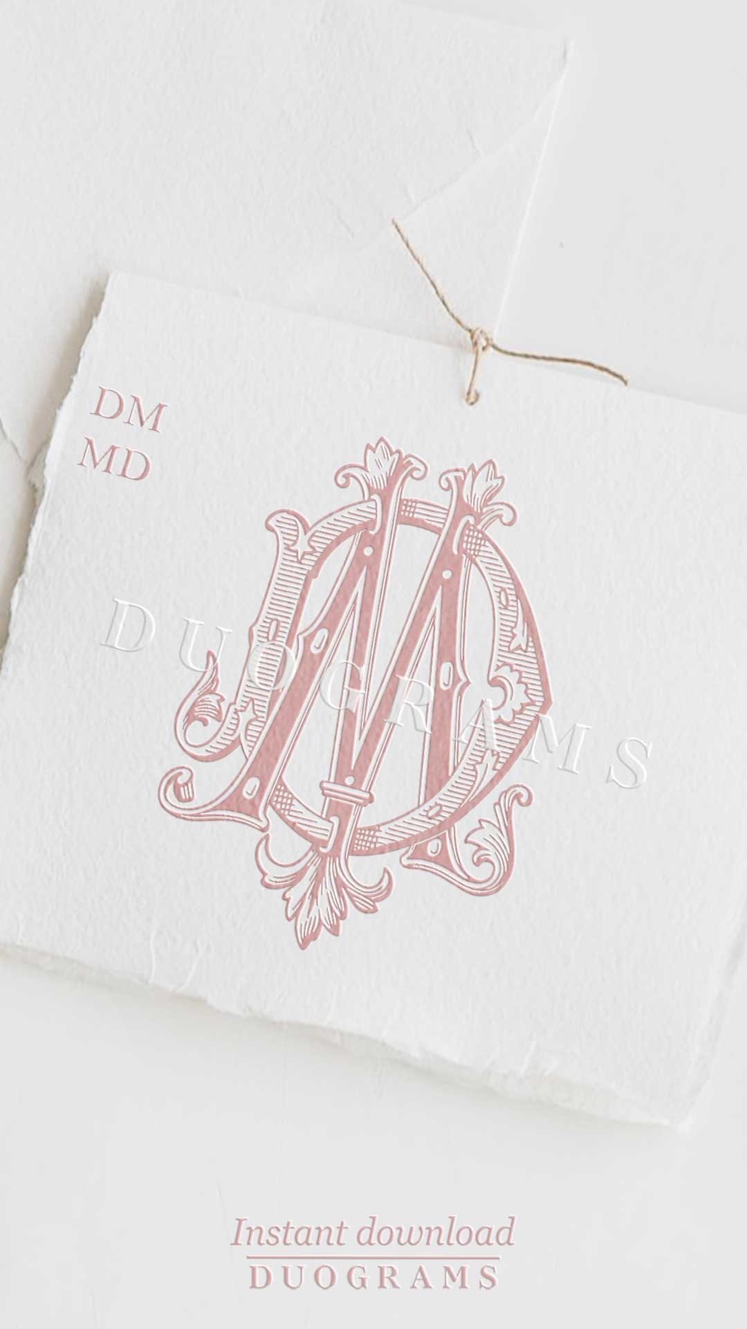 DM or MD Wedding Monogram Digital Download D M Duogram SVG & Png Bonus ...