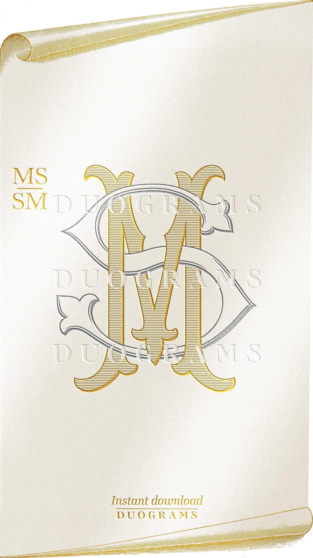 MS Vintage Monogram SM Wedding Monogram Logo Design MS Duogram Svg ...