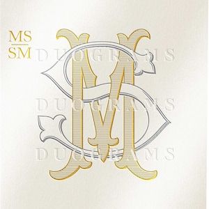 MS Vintage Monogram SM Wedding Monogram Logo Design MS Duogram Svg ...