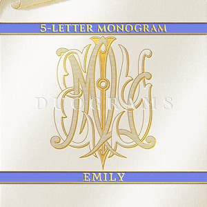 EMILY Name Monogram Logo, 5 Letter Monogram, Custom Name, Personalized ...