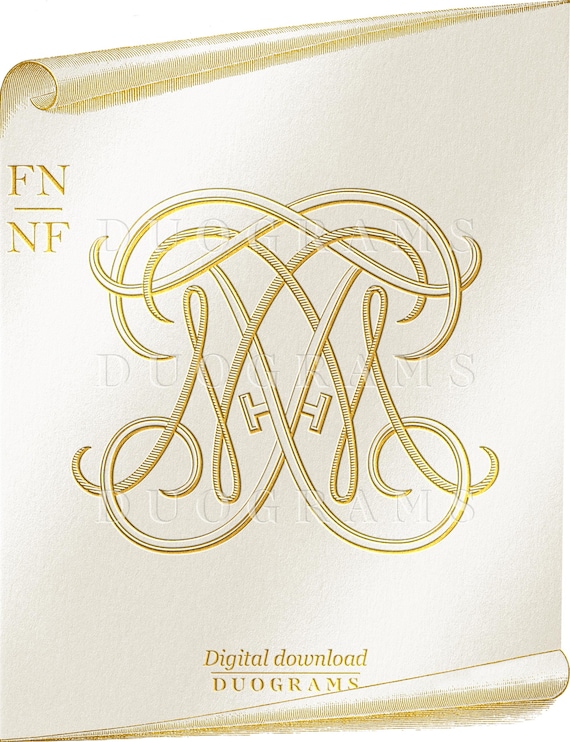 FN NF Wedding Monogram Logo Design F N Monogram Wreath SVG - Etsy